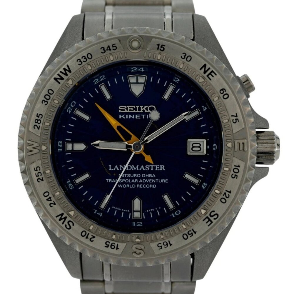 Seiko Kinetic 41mm Titanium Watch Mitsuro Ohba Sbcw00… - Gem